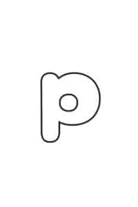Free Printable Bubble Letter Stencils: Bubble Letter P