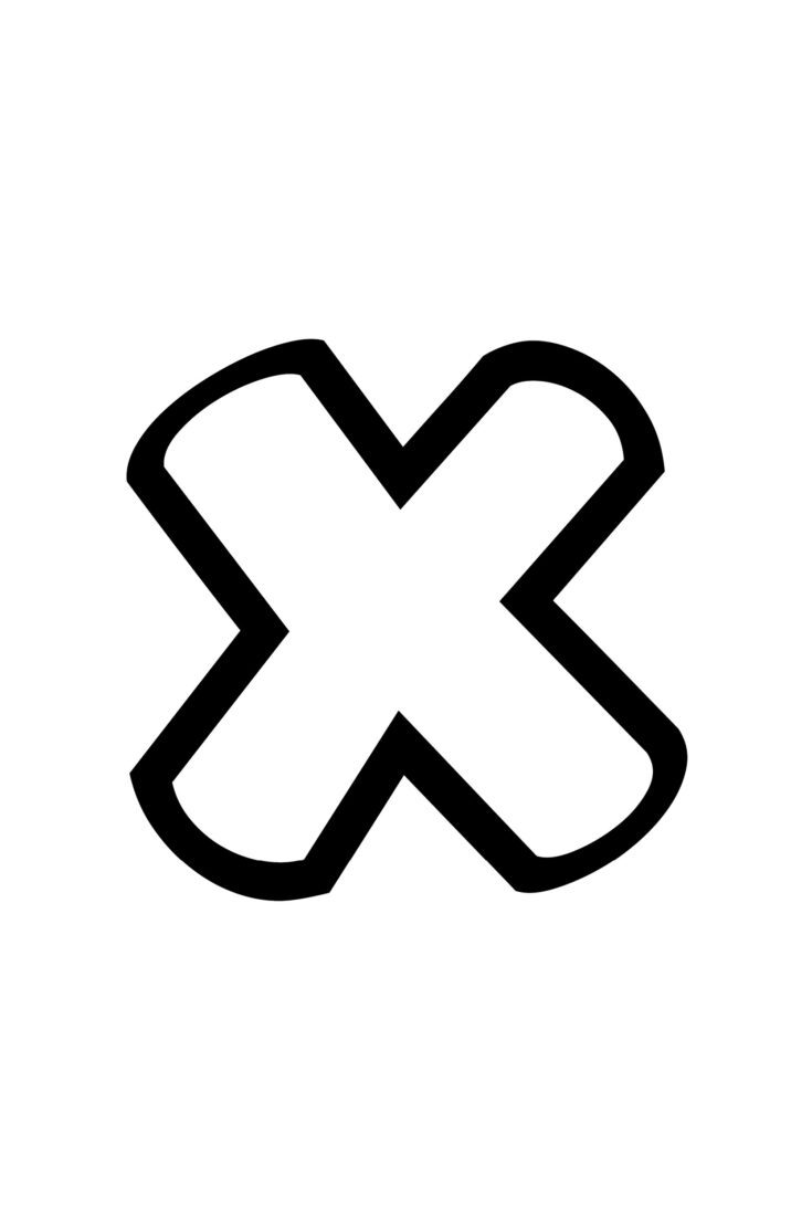 Free Printable Bubble Letter X