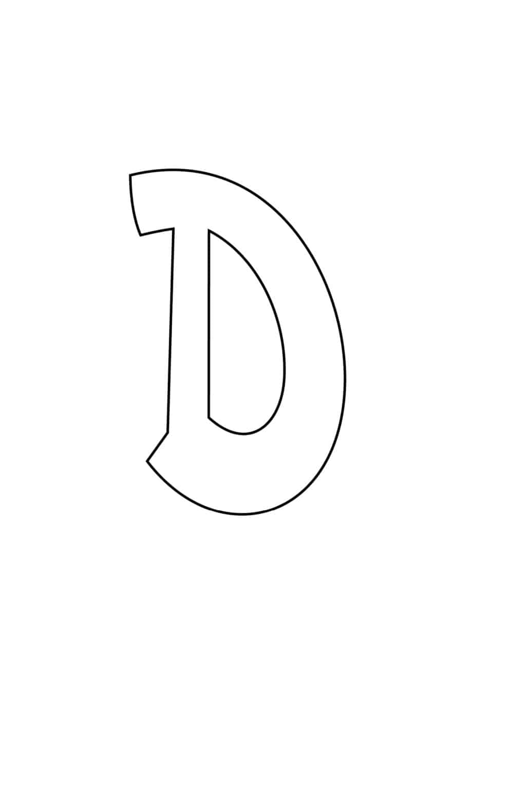 Printable Bubble Letters: Outer Space Letter D