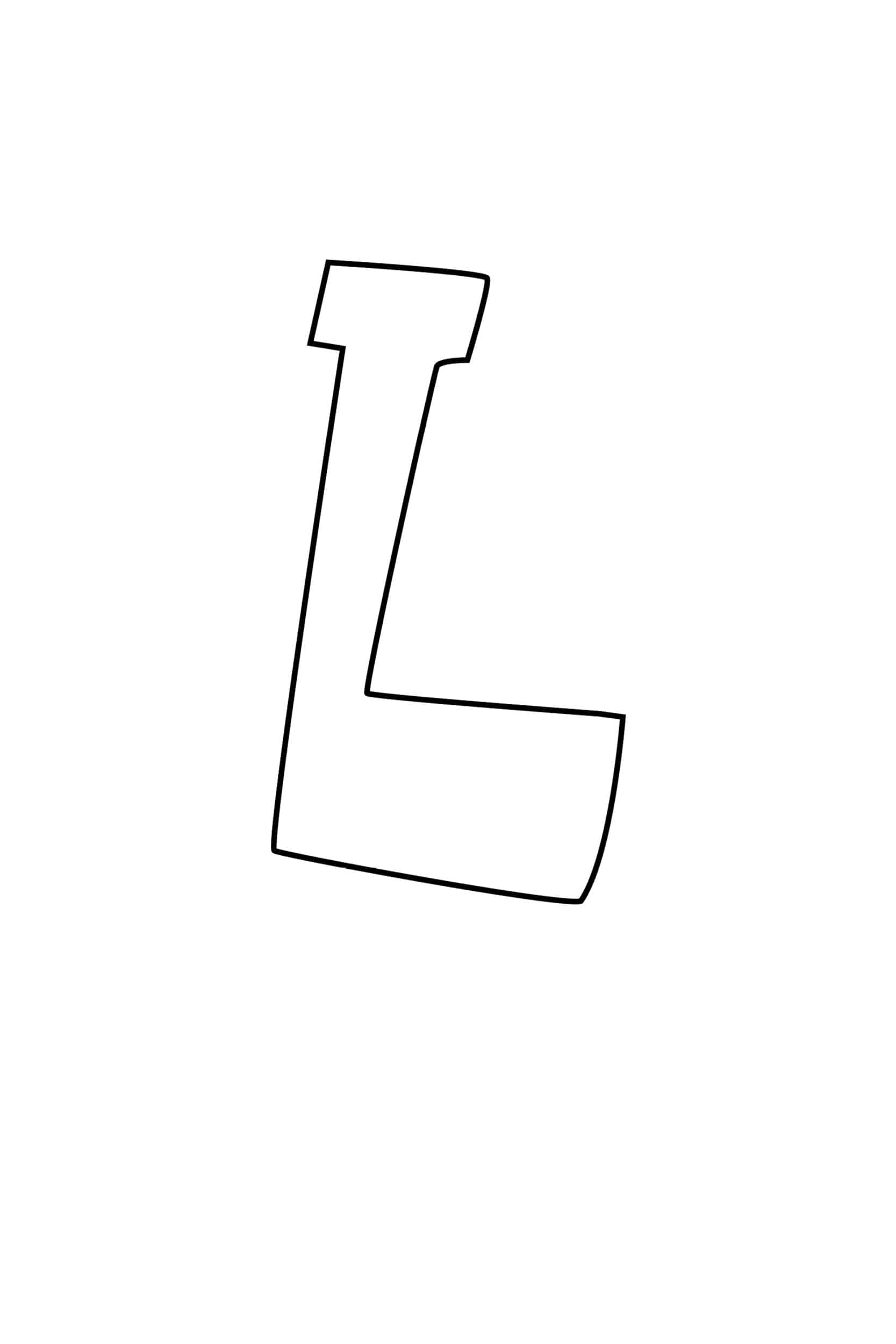 Printable Bubble Letter L - Freebie Finding Mom