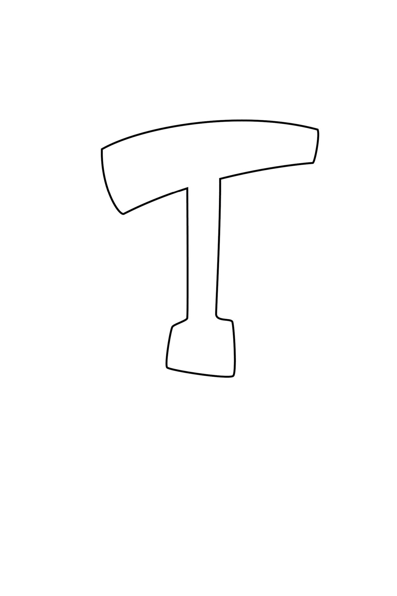 Free Printable Bubble Letter T