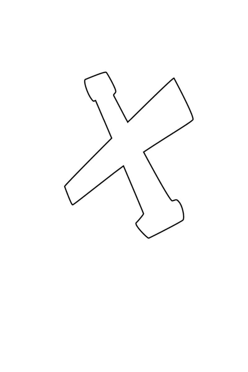 Free Printable Bubble Letter X