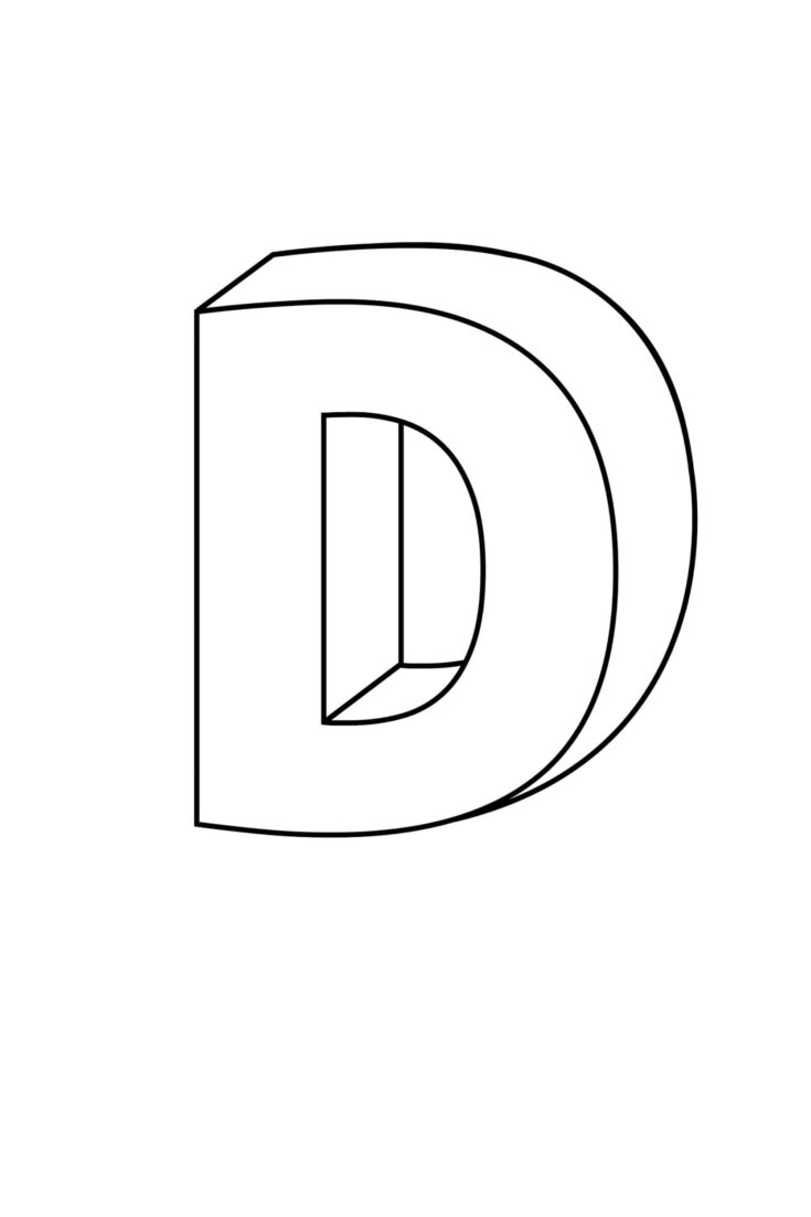 Printable Bubble Letters: Outer Space Letter D