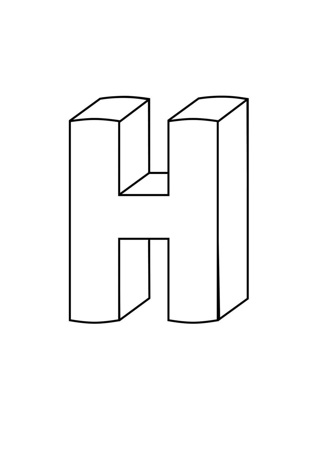 Bubble Letter H (Uppercase & Lowercase) - Freebie Finding Mom