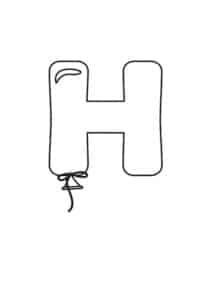 Free Printable Bubble Letter H