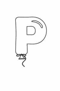 Free Printable Bubble Letter Stencils: Bubble Letter P