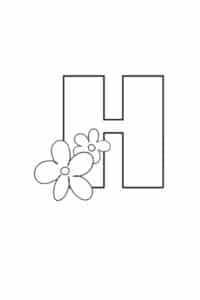 Free Printable Bubble Letter H