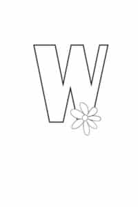 Free Printable Bubble Letter W