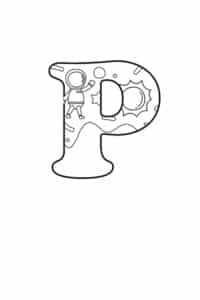 Free Printable Bubble Letter Stencils: Bubble Letter P