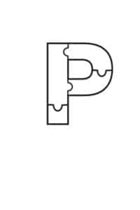 Free Printable Bubble Letter Stencils: Bubble Letter P