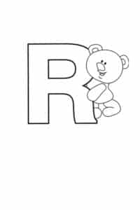 Printable Cute Bubble Letter R