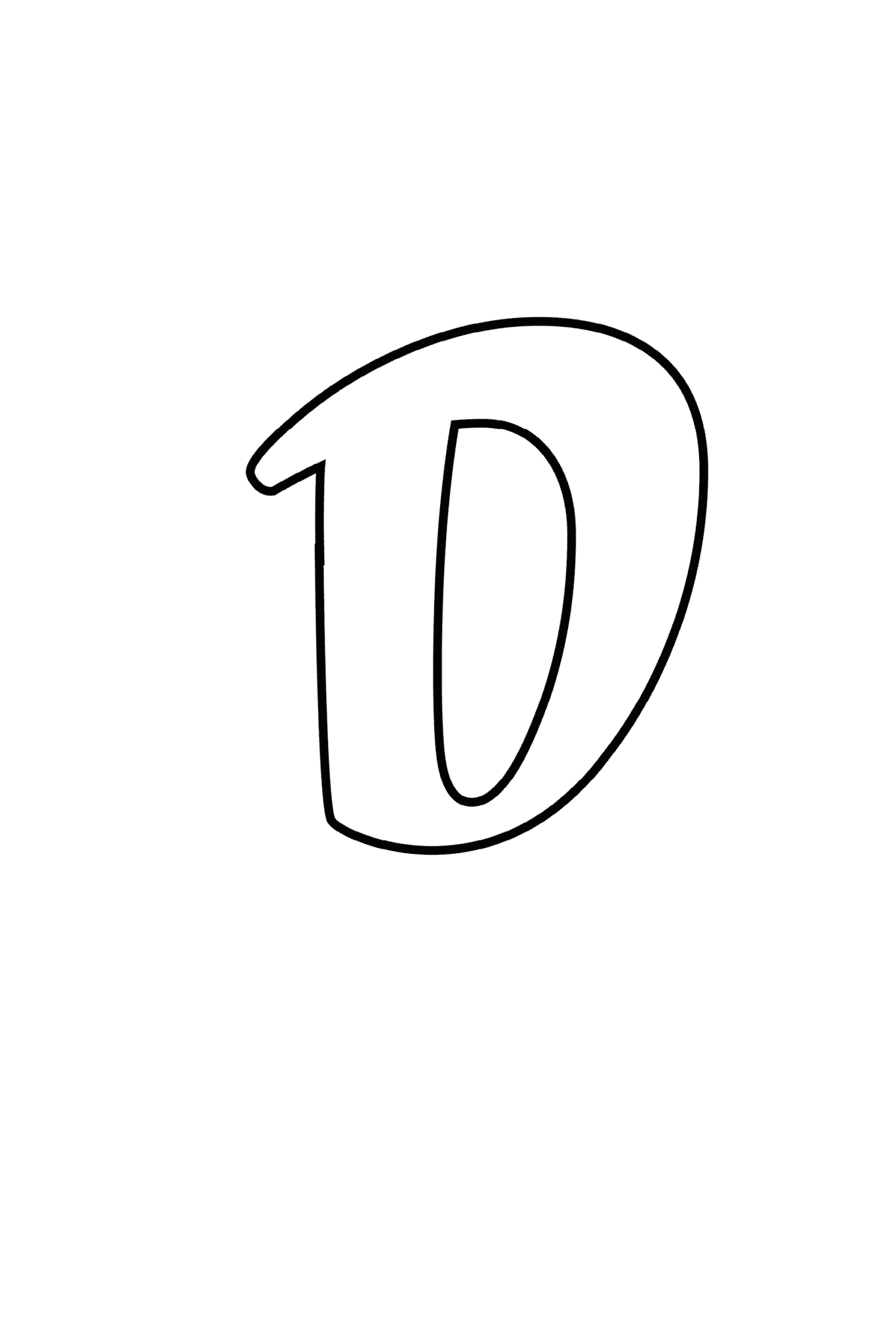 Printable Bubble Letters: Outer Space Letter D