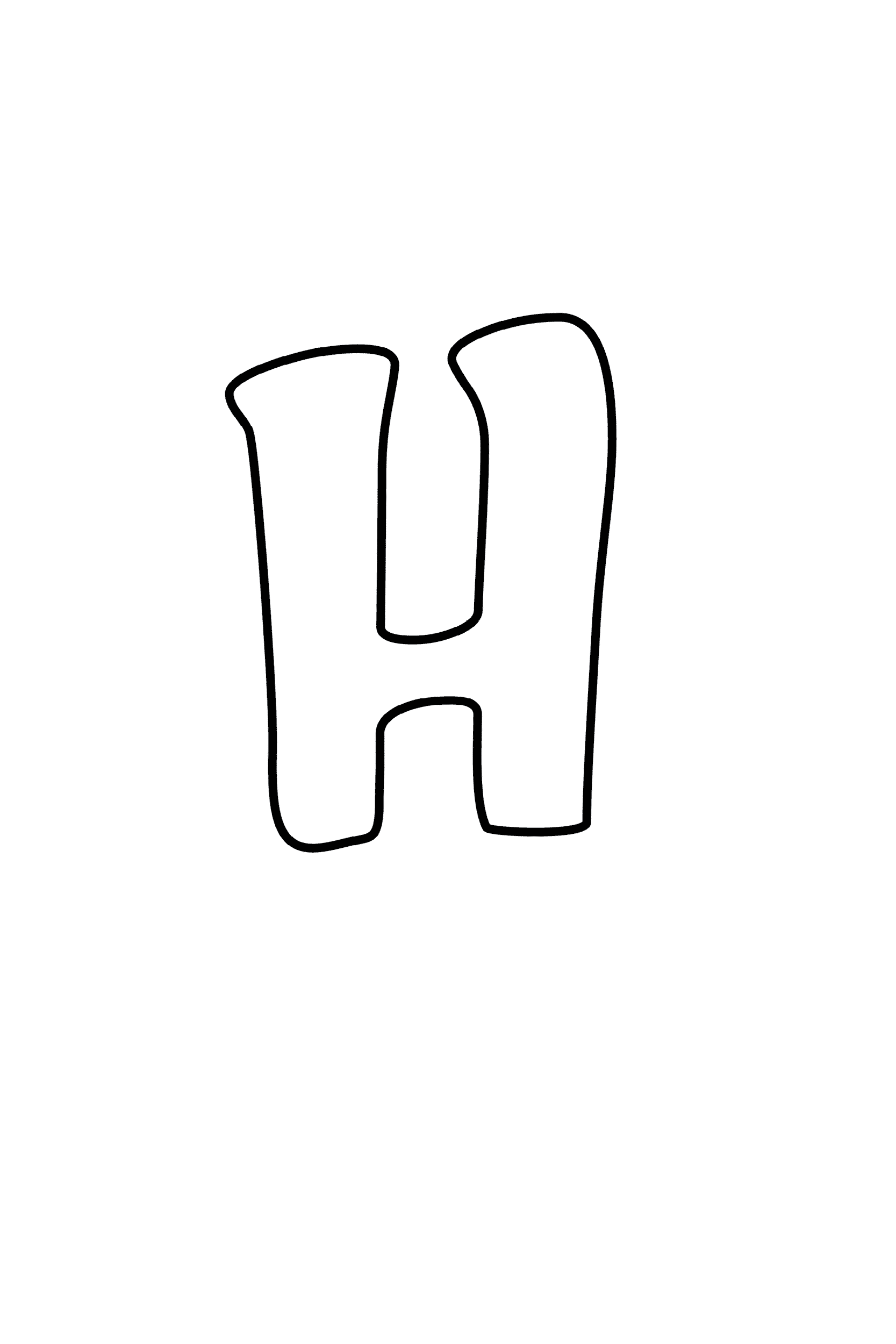 Bubble Letter H (Uppercase & Lowercase) - Freebie Finding Mom
