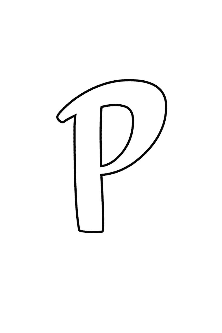 Free Printable Bubble Letter Stencils: Bubble Letter P
