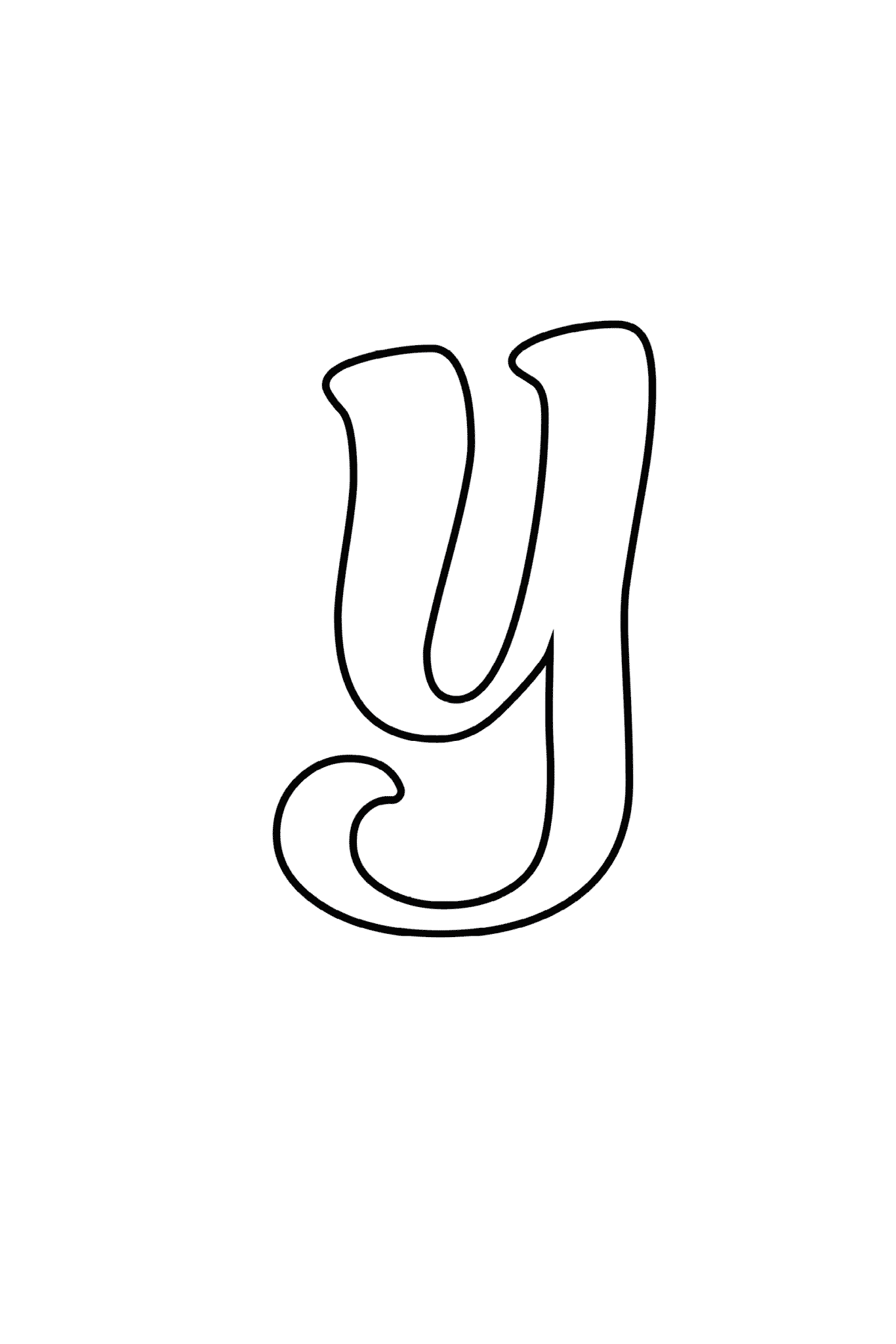Free Printable Bubble Letter Y