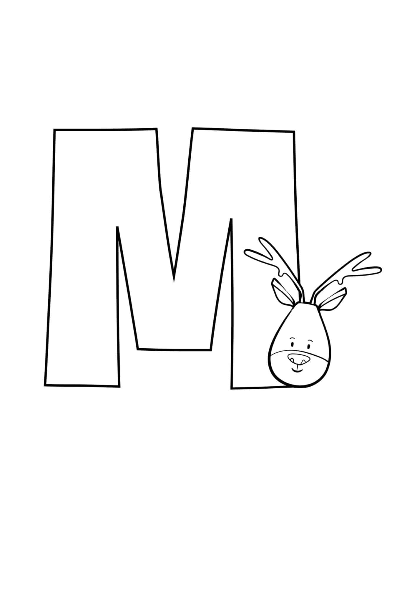 Graffiti Bubble Letter M Printable