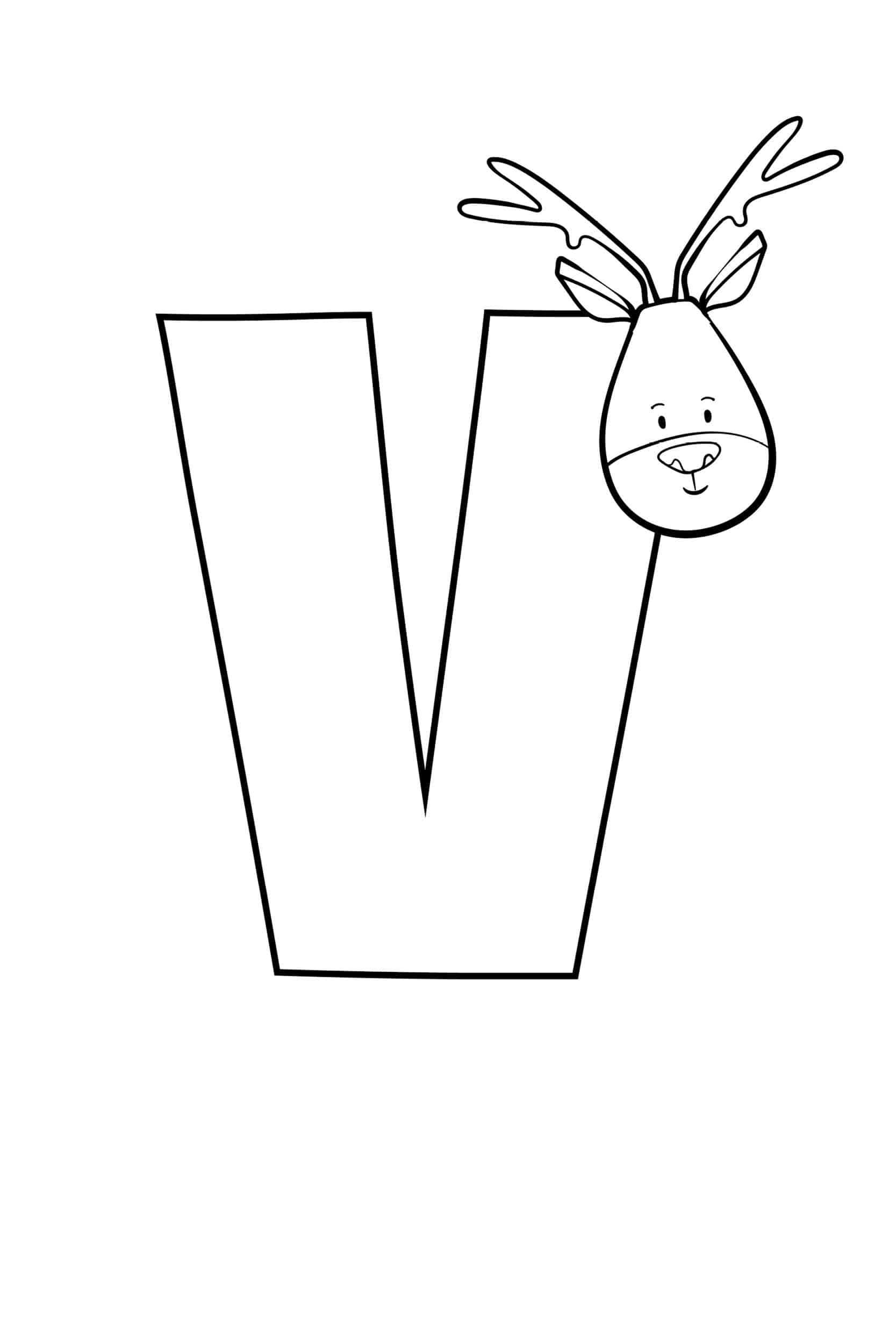 Printable Bubble Letters: Fancy Bubble Letter V