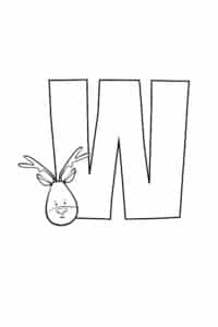 Free Printable Bubble Letter W