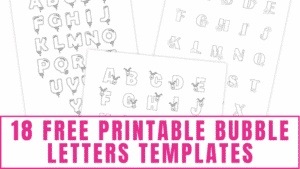 18 Free Printable Bubble Letters Templates