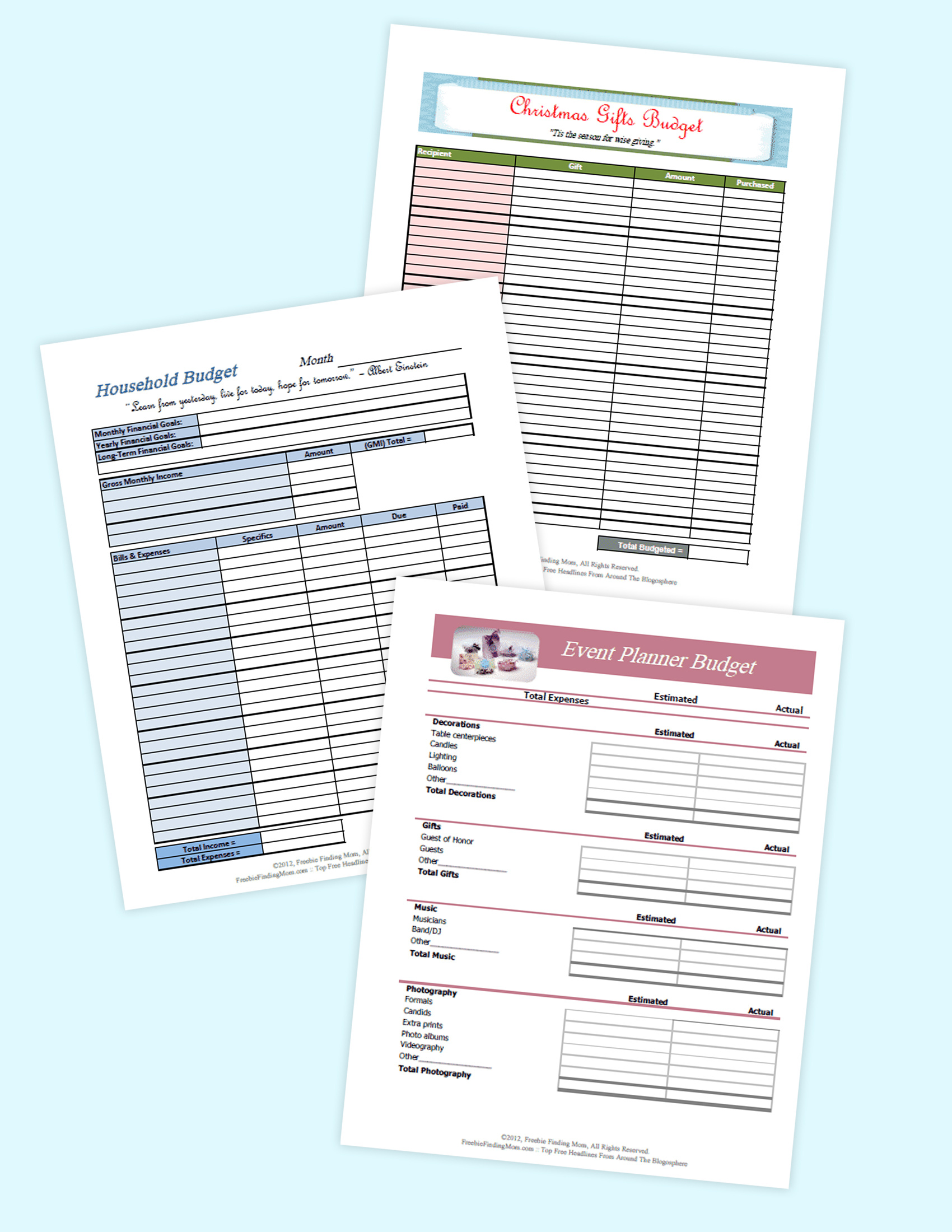 Free Printable Budget Worksheets Freebie FInding Mom