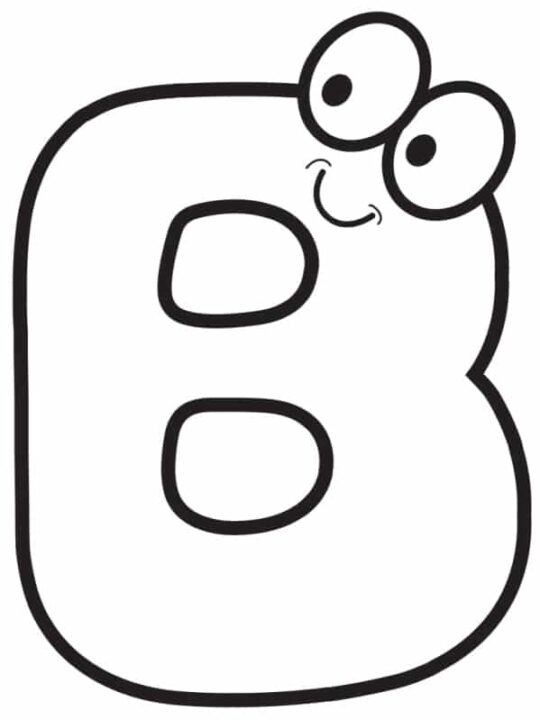 Free Printable Cartoon Letters: Cartoon Letter B