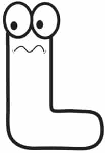 Free Printable Cartoon Letters: Cartoon Letter L