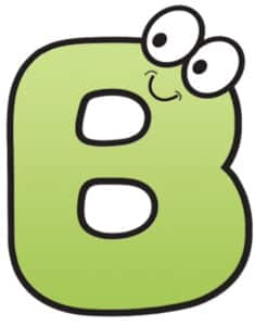 Free Printable Alphabet Letters: Colorful Cartoon Letter B