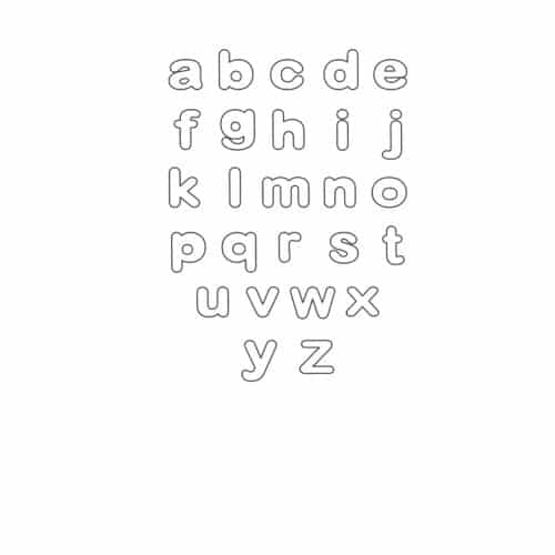 Free Lowercase Bubble Letters to Print - Freebie Finding Mom