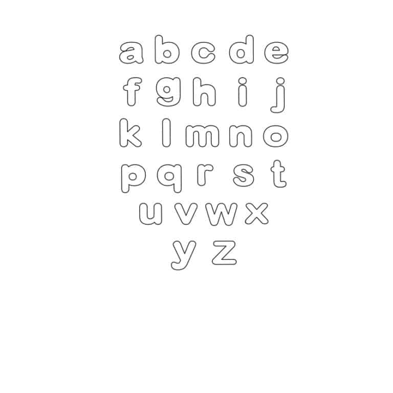Free Lowercase Bubble Letters to Print - Freebie Finding Mom