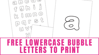 Free Lowercase Bubble Letters to Print - Freebie Finding Mom