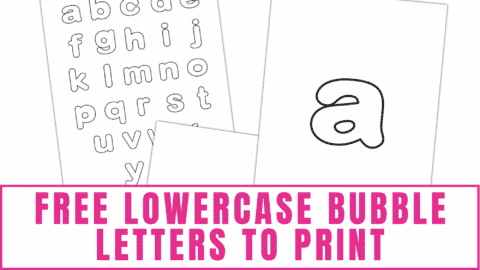 Free Lowercase Bubble Letters to Print - Freebie Finding Mom