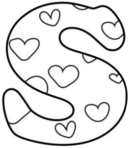 Free Printable Bubble Letters: Valentine Bubble Letter S