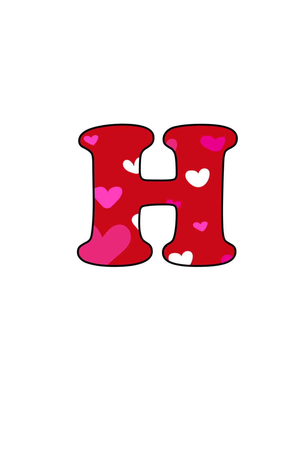 Free Printable Bubble Letters: Colorful Valentine Alphabet