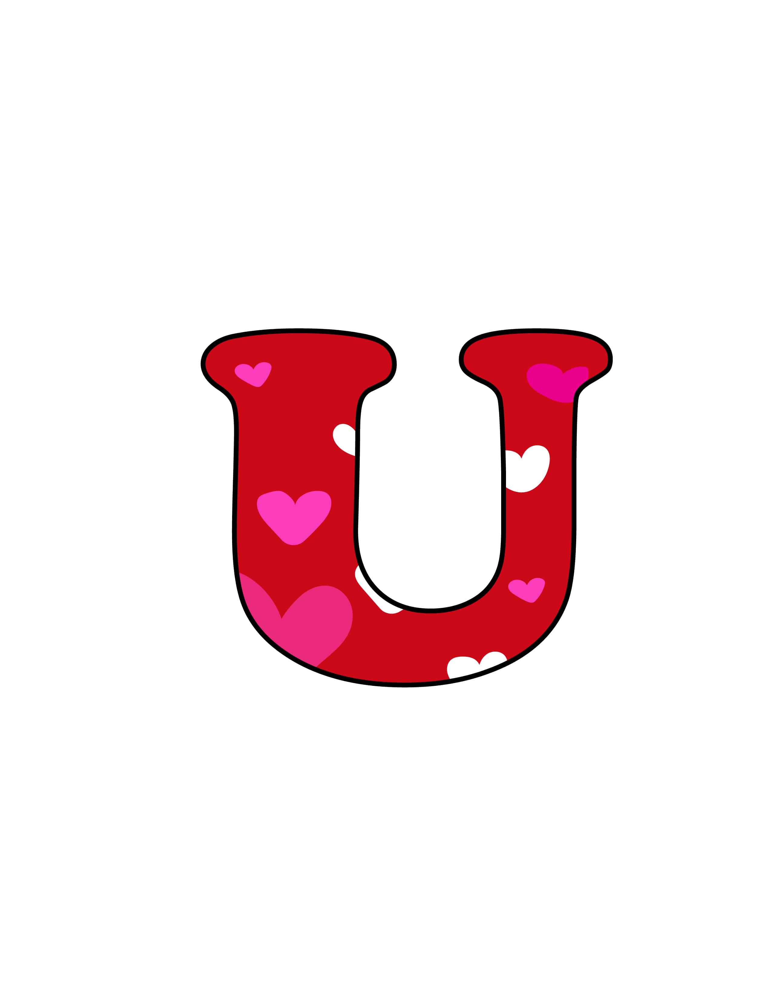 Colorful Letter U