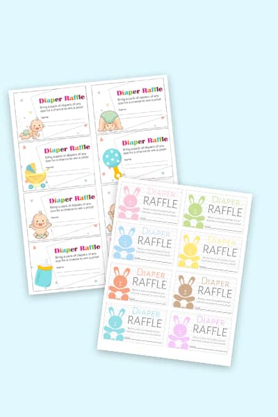 Diaper Raffle Ticket Template