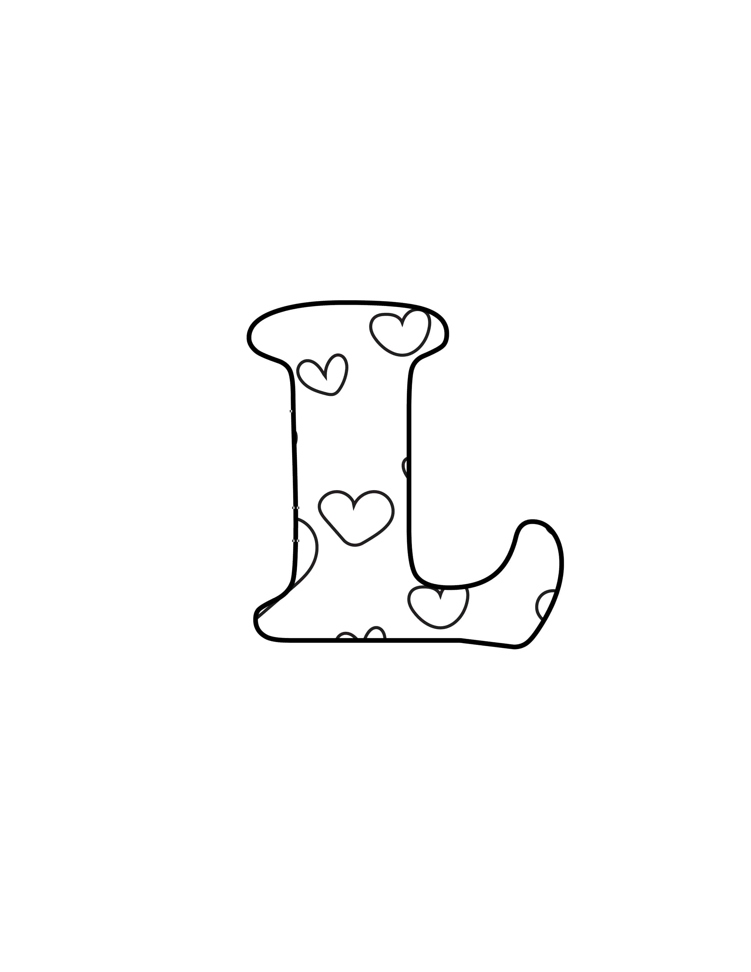 Free Printable Valentine Bubble Letters Bubble Letter L Freebie