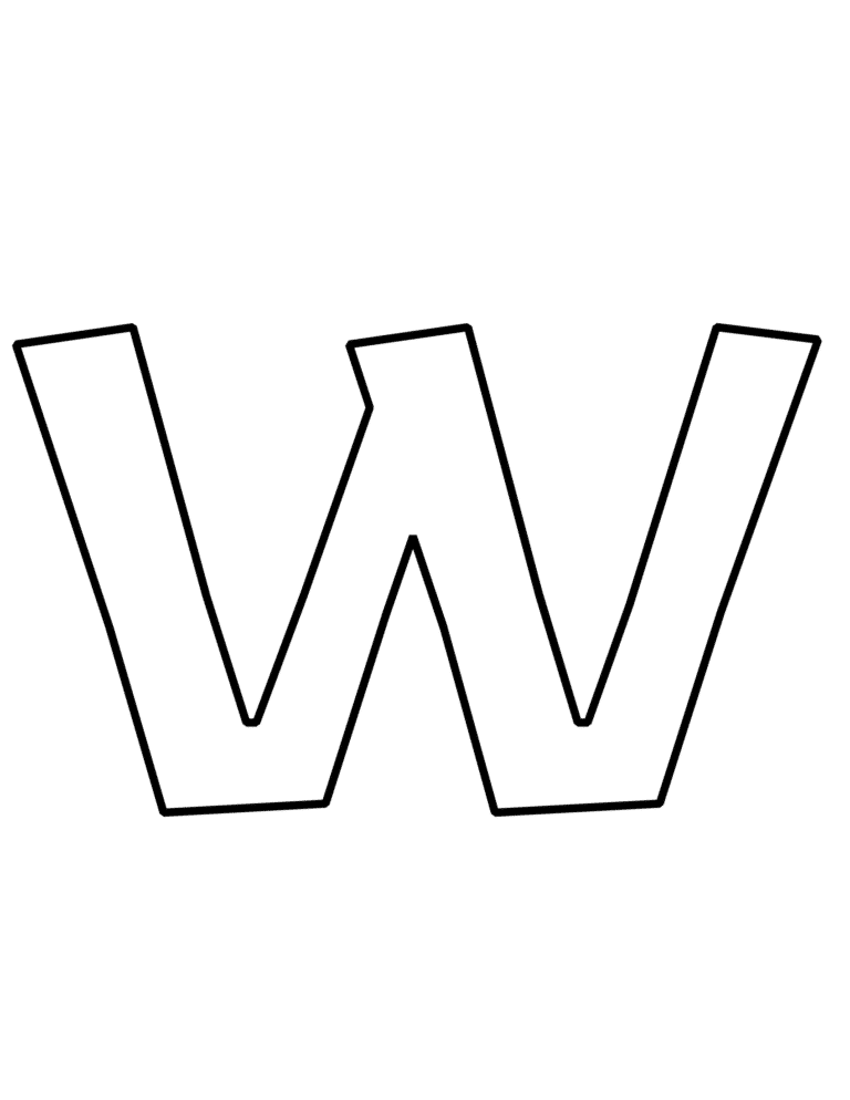 Free Printable Bubble Letters: Cool Bubble Letter W