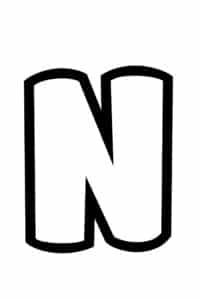 Free Printable Bubble Letter N