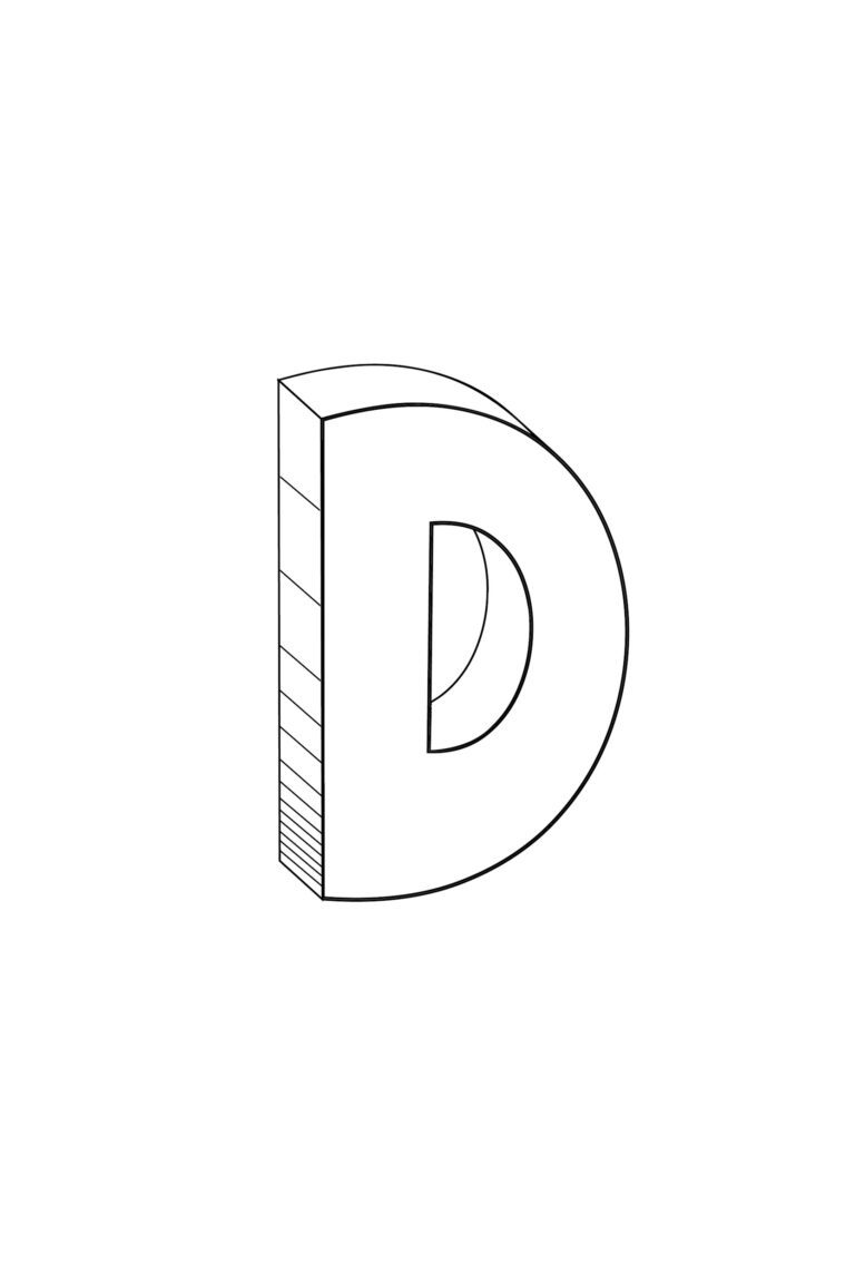 Printable Bubble Letter D - Freebie Finding Mom