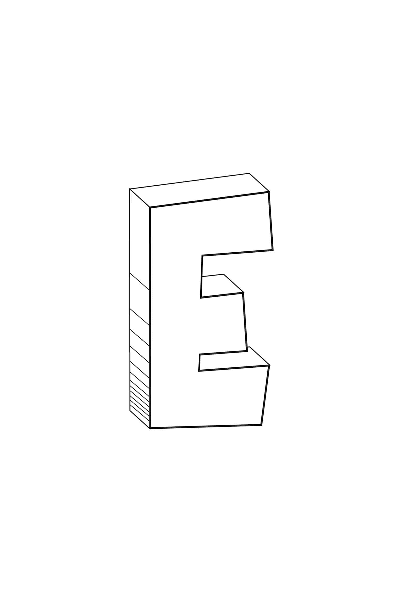 Free Printable Bubble Letters: Uppercase and Lowercase E