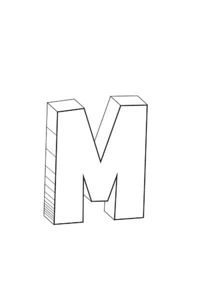 Printable Bubble Letter M - Freebie Finding Mom