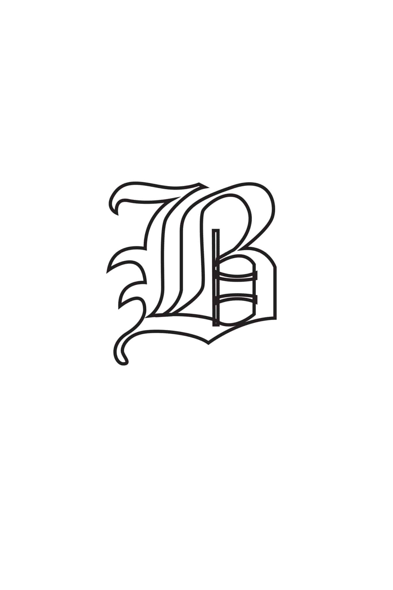 Free Printable Alphabet Letters: Gothic Calligraphy