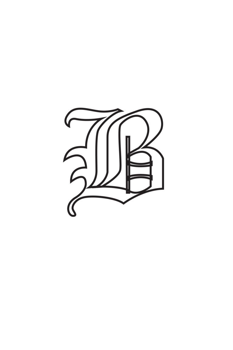 Free Printable Alphabet Letters: Gothic Calligraphy