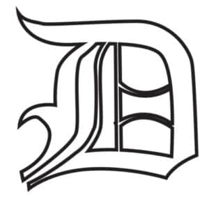 Free Printable Alphabet Letters: Gothic Calligraphy Capital D