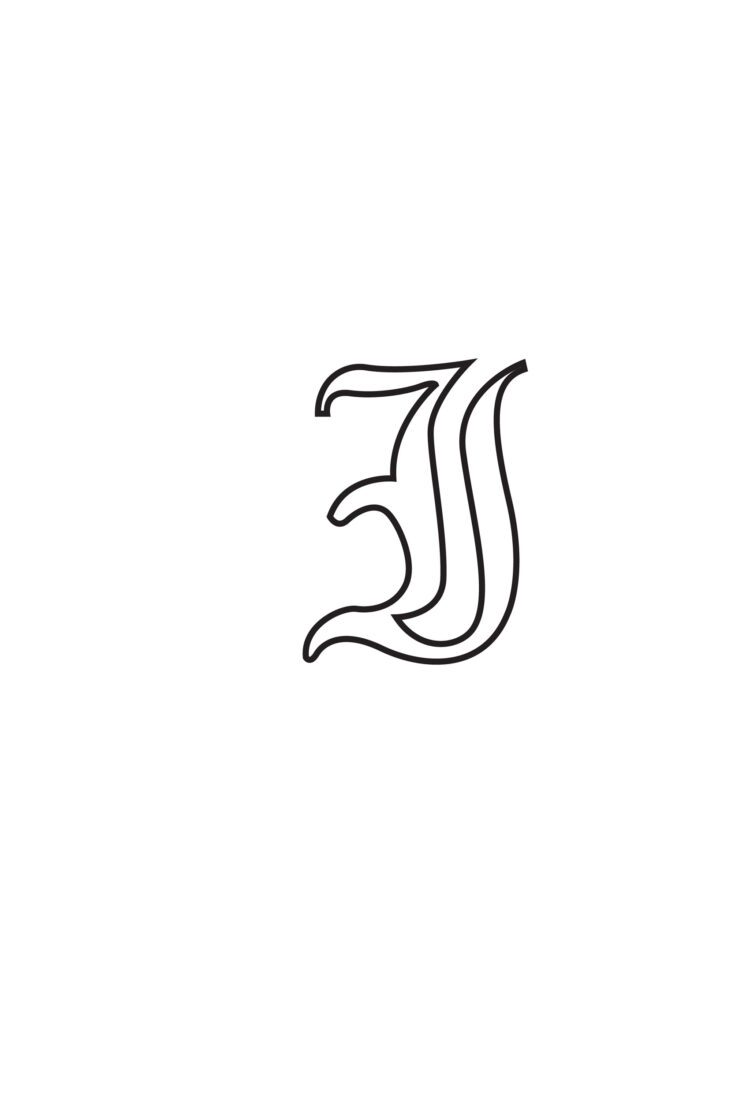 Free Printable Alphabet Letters: Gothic Calligraphy