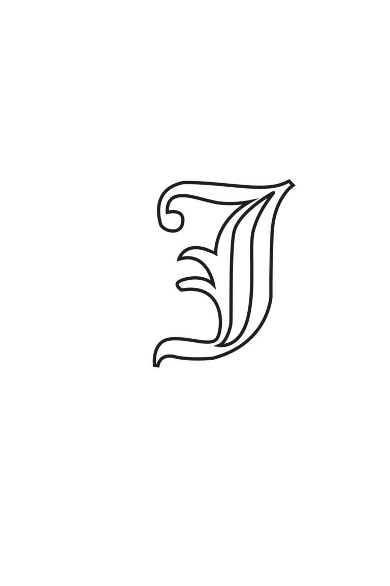 Free Printable Alphabet Letters: Gothic Calligraphy