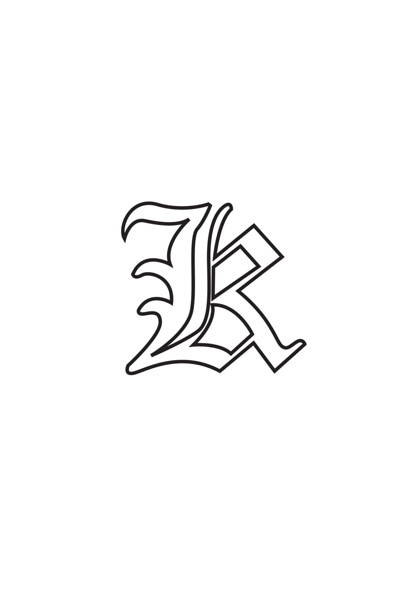 Free Printable Alphabet Letters: Gothic Calligraphy