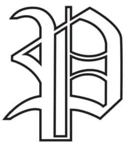 Free Printable Alphabet Letters: Gothic Calligraphy Capital P