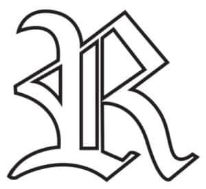 Free Printable Alphabet Letters: Gothic Calligraphy Capital R