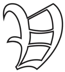 Free Printable Alphabet Letters: Gothic Calligraphy Capital V